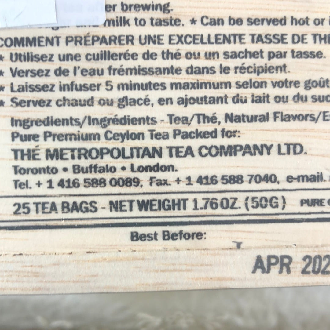 Metropolitan Tea Company Wild Blackberry, 25 ct. – Walnut Street Tea Co.